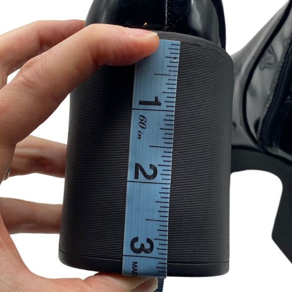 Aldo | Shoes | Aldo Boot Upstep Black Patent Vegan Leather Platform ...